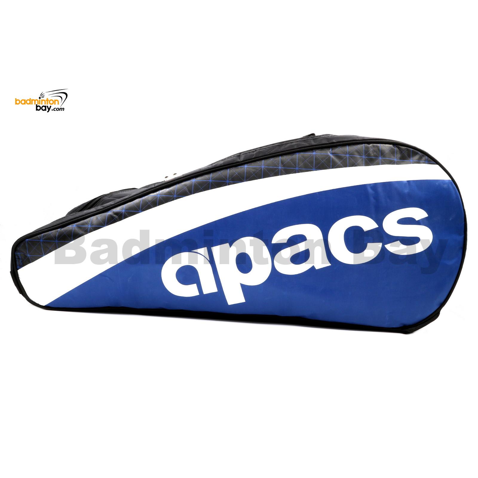2 pieces Apacs 2 Compartments Padded Badminton Racket Bag AP2520 Blue