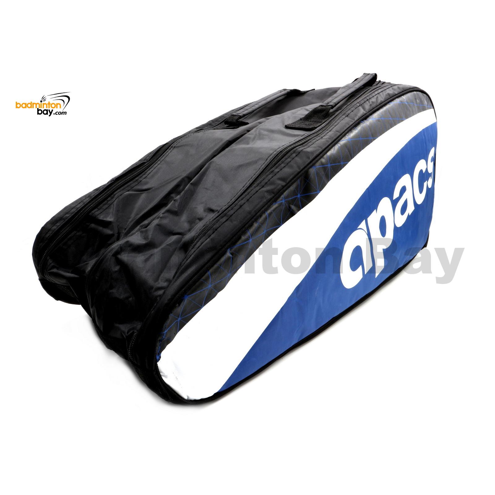2 pieces Apacs 2 Compartments Padded Badminton Racket Bag AP2520 Blue