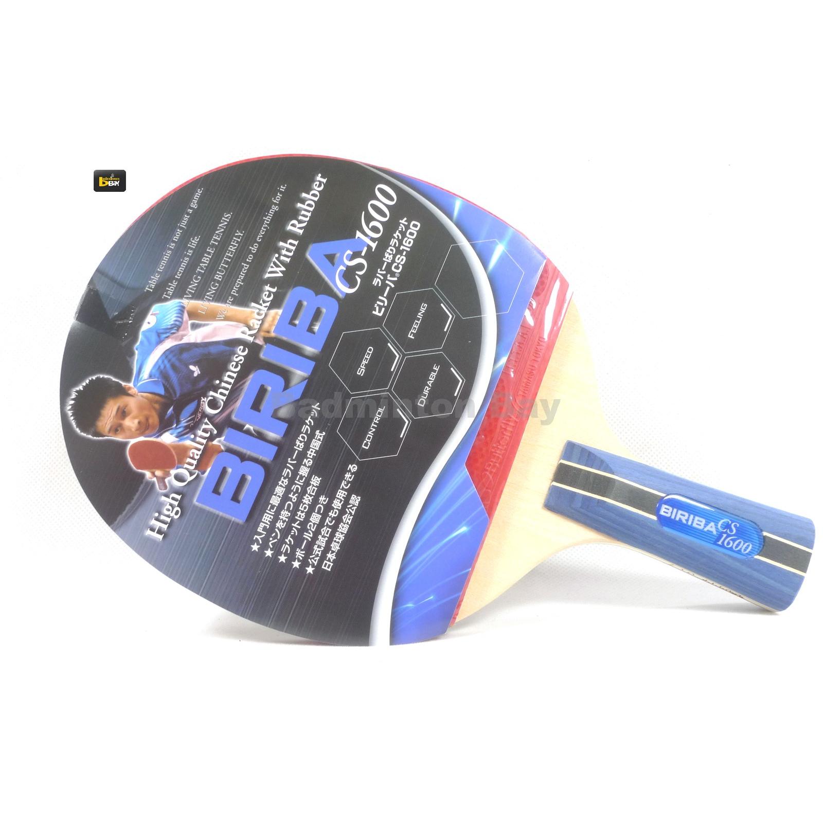 Butterfly Biriba CS-1600 FL Chinese Penhold Table Tennis Racket with 2 ...